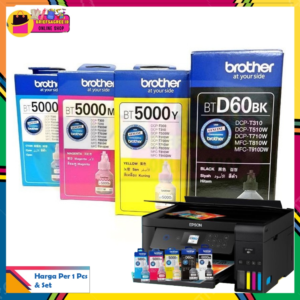 Jual TINTA BROTHER BTD60BK BT5000 FOR PRINTER DCP T310 T510W T710W ...