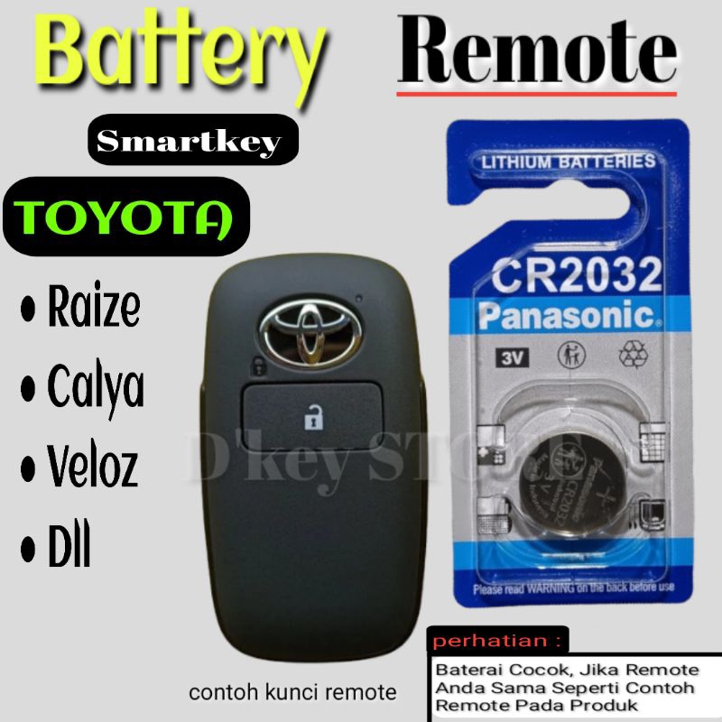 Jual Baterai Battery Batrai Batre Untuk Kunci Remote Remot Mobil Toyota ...