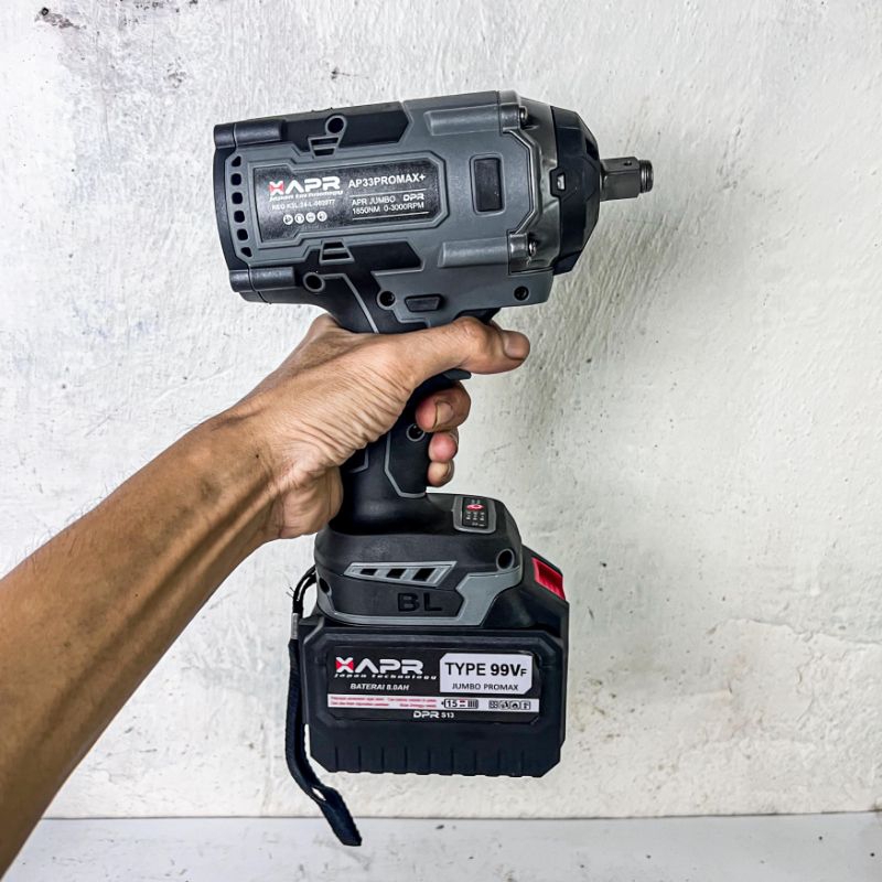 Jual RAJA impact wrench APR jumbo AP33 promax+ 1850nm 1/2inch 2baterai ...