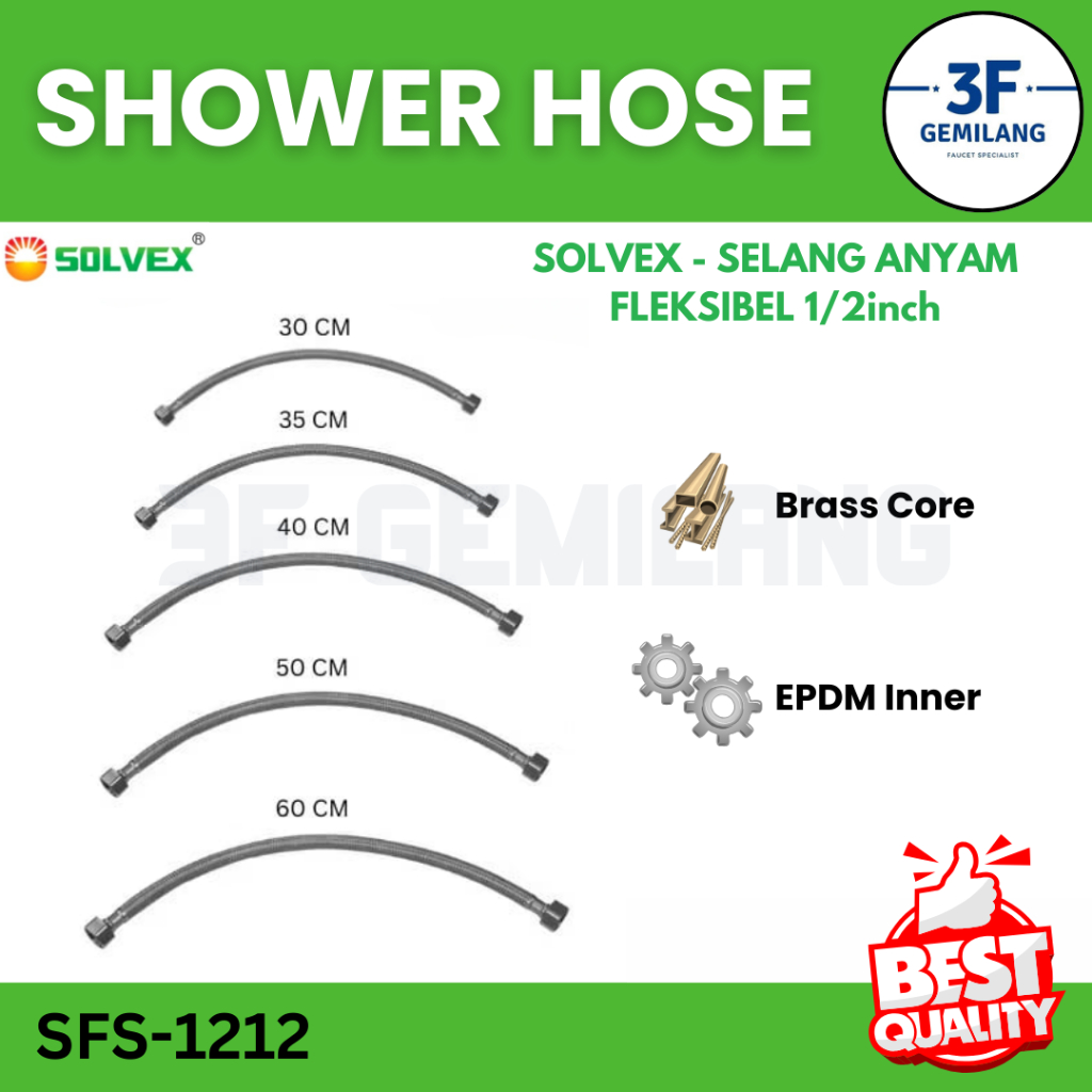 Jual SOLVEX - Selang Fleksibel Anyam Stainless Steel 304 EPDM Inner ...