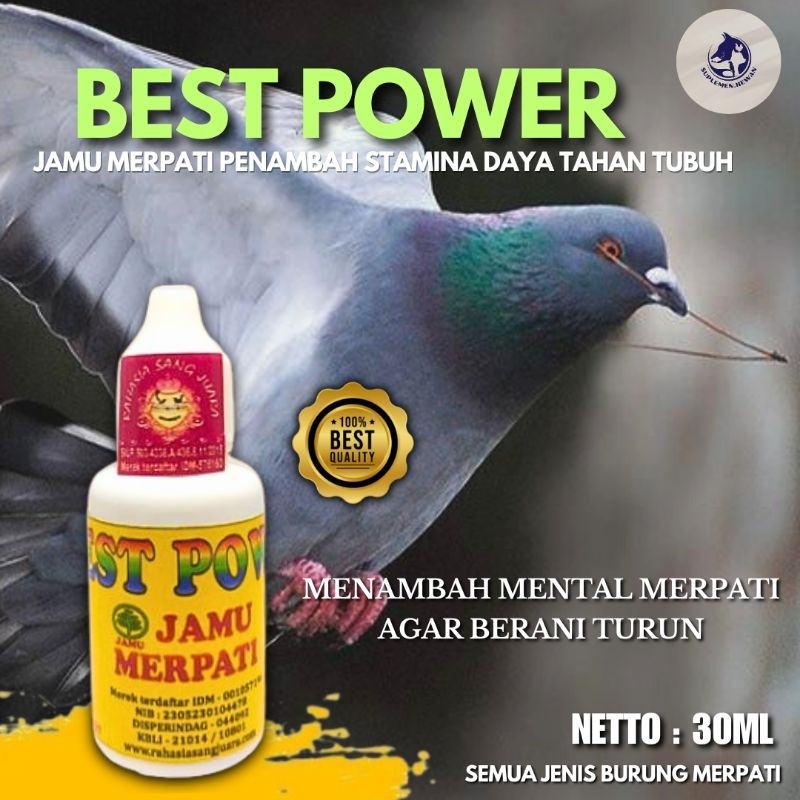 Jual BEST POWER Jamu Burung Merpati Penambah Stamina Dan Daya Tahan ...