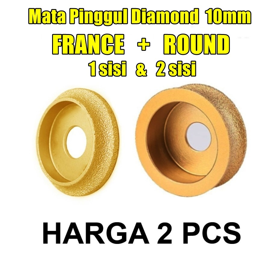 Jual mata gerinda BEVEL PINGGUL profil granit kaca kayu mata diamond grinding bullnose pingul ...