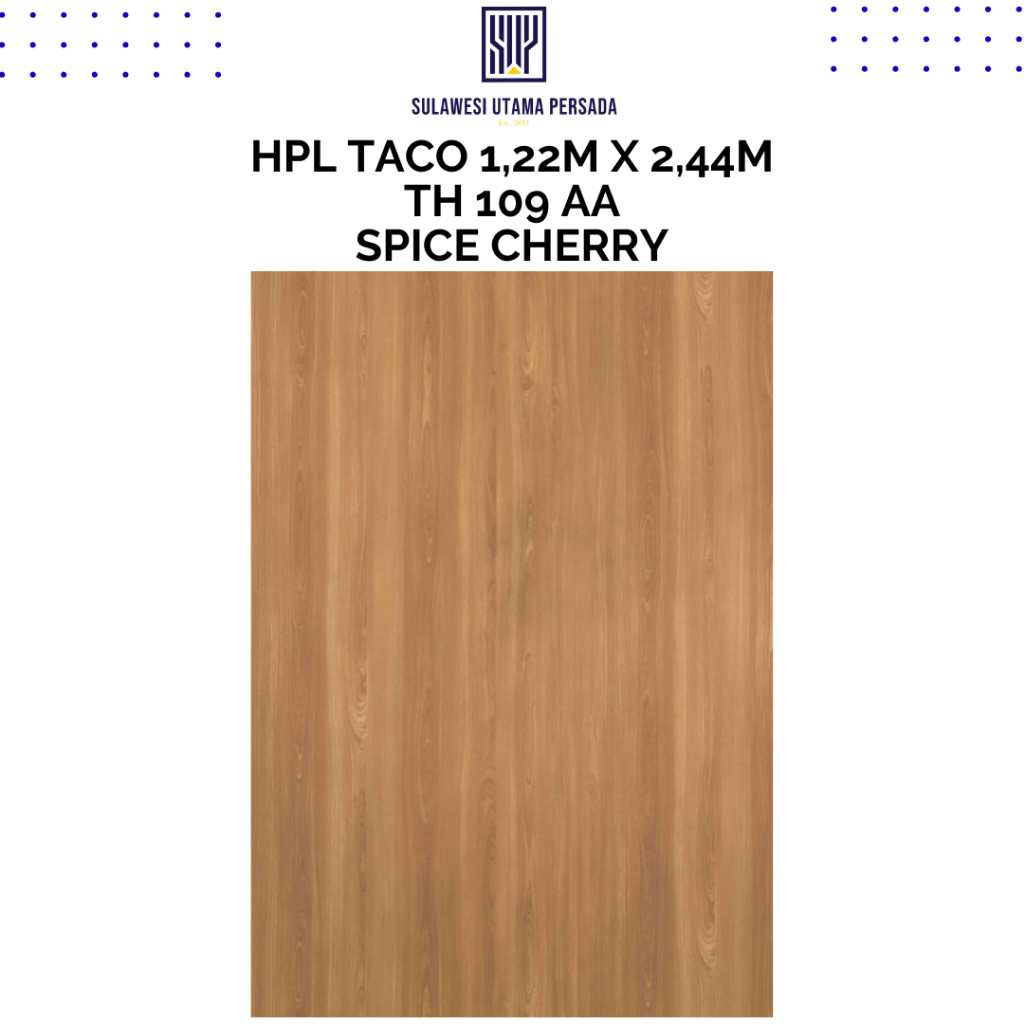 Jual HPL TACO MOTIF KAYU TH 109 AA SPICE CHERRY 1,22 X 2,44 METER LAPISAN FURNITURE LEMARI, MEJA ...