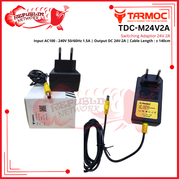 Jual Tarmoc TDC-M24V2A | Switching Adaptor 24V 2A | 24 Volt 2 Ampere Power Supply | Shopee Indonesia