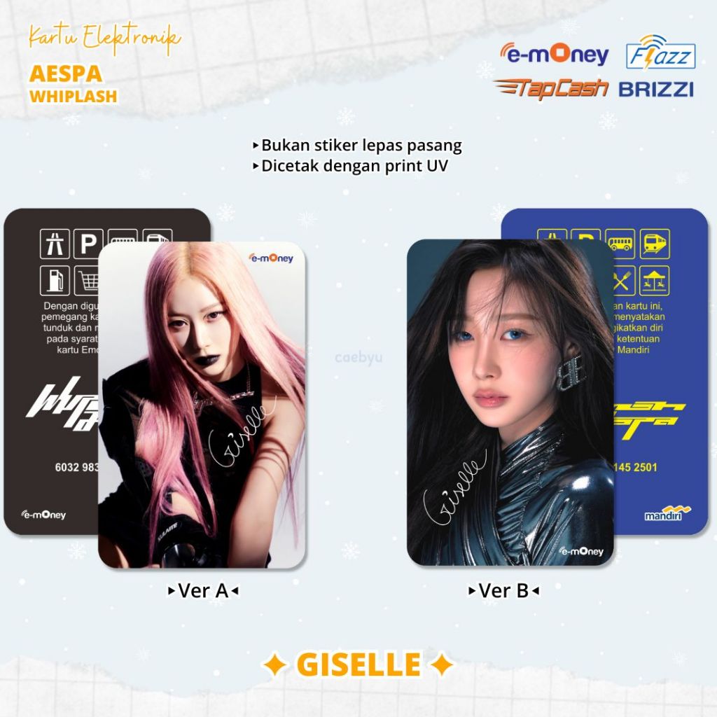 Jual READY STOCK Emoney GISELLE AESPA Whiplash Ver B Flazz Tapcash ...