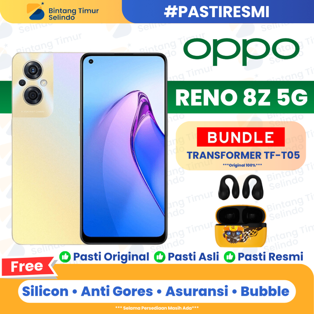 Jual Oppo Reno 8z [5G] [8GB+256GB] Garansi Resmi Oppo indonesia ...