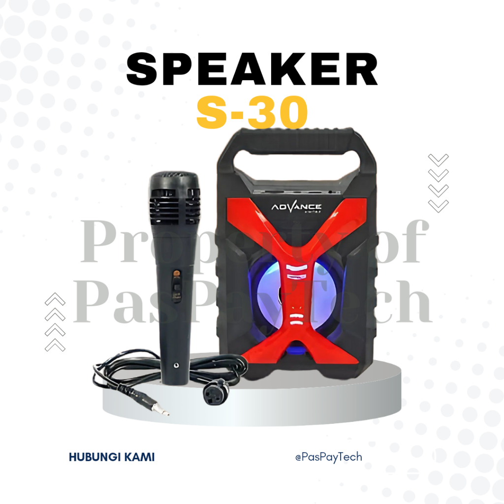 Jual Advance S30 Speaker Sudah Bluetooth Gratis Michrophone Kotak Musik ...