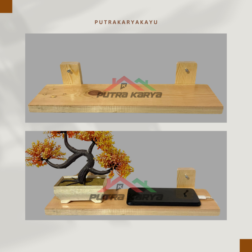 Jual Rak Dinding Simple Minimalis / Ambalan Aesthetic / Rak Kayu Murah ...