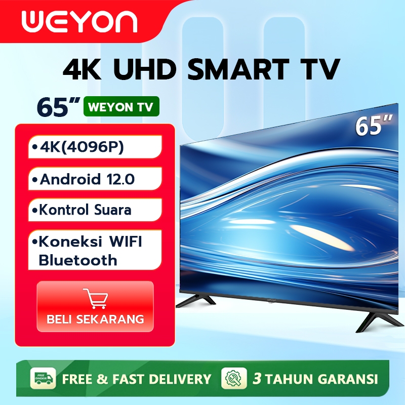 Jual Weyon Smart TV Android 65 Inch 50 Inch 55 Inch TV Smart 4K UHD Televisi LED-Dolby Audio ...