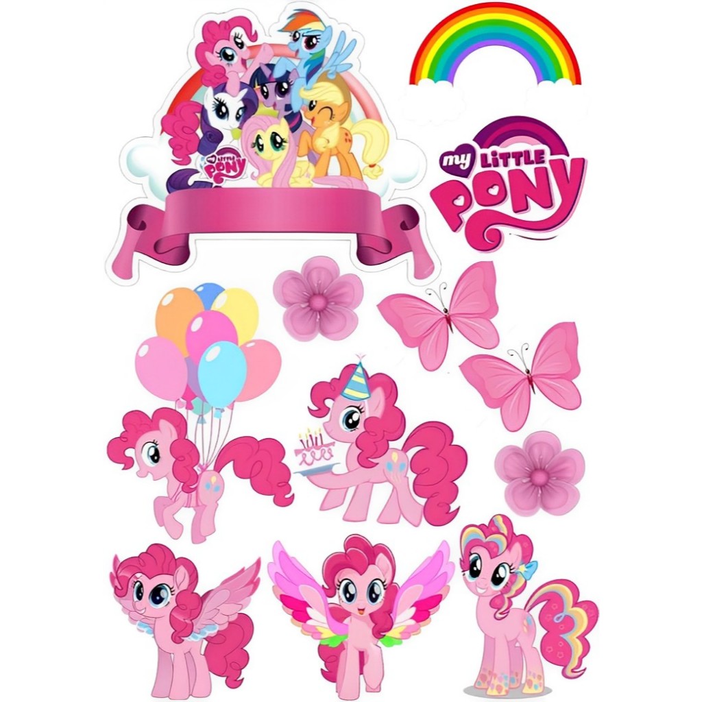 Jual Topper KUDA PONI / Hiasan Kue Ulang Tahun / Topper Custom Nama ...