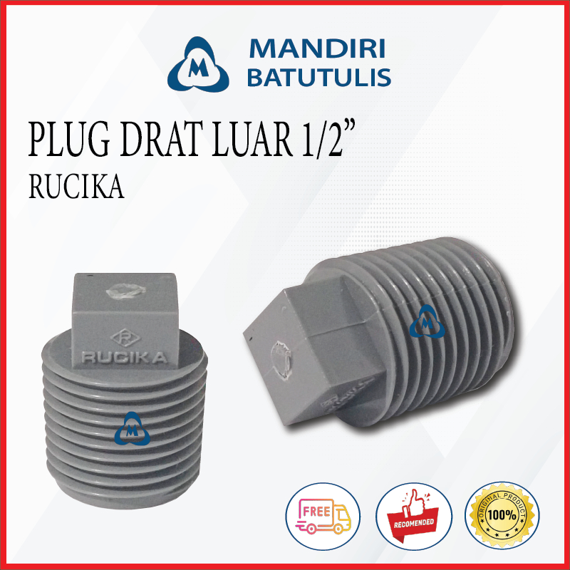 Jual Plug 1/2" RUCIKA AW PVC Dop Pvc Drat Luar 1/2 Inch Tutup Lubang ...