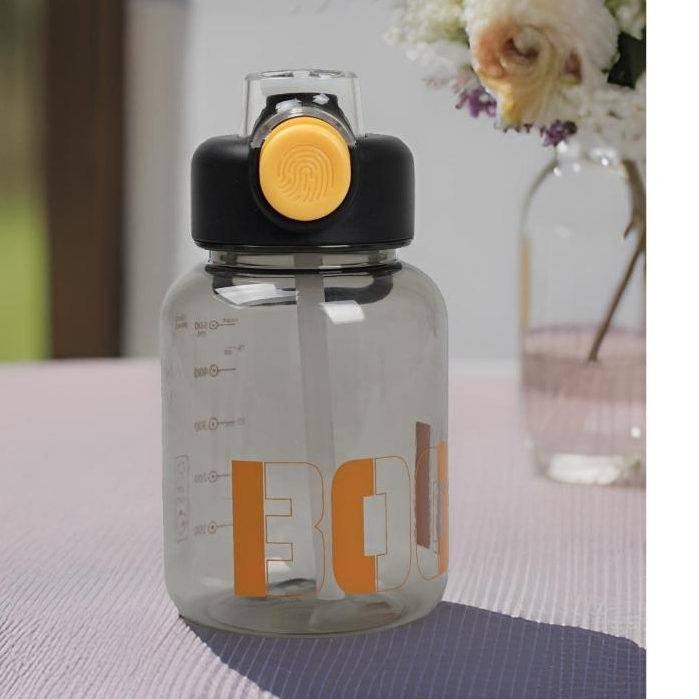 Jual botol flip cover sedotan Botol air minum botol viral bening ...