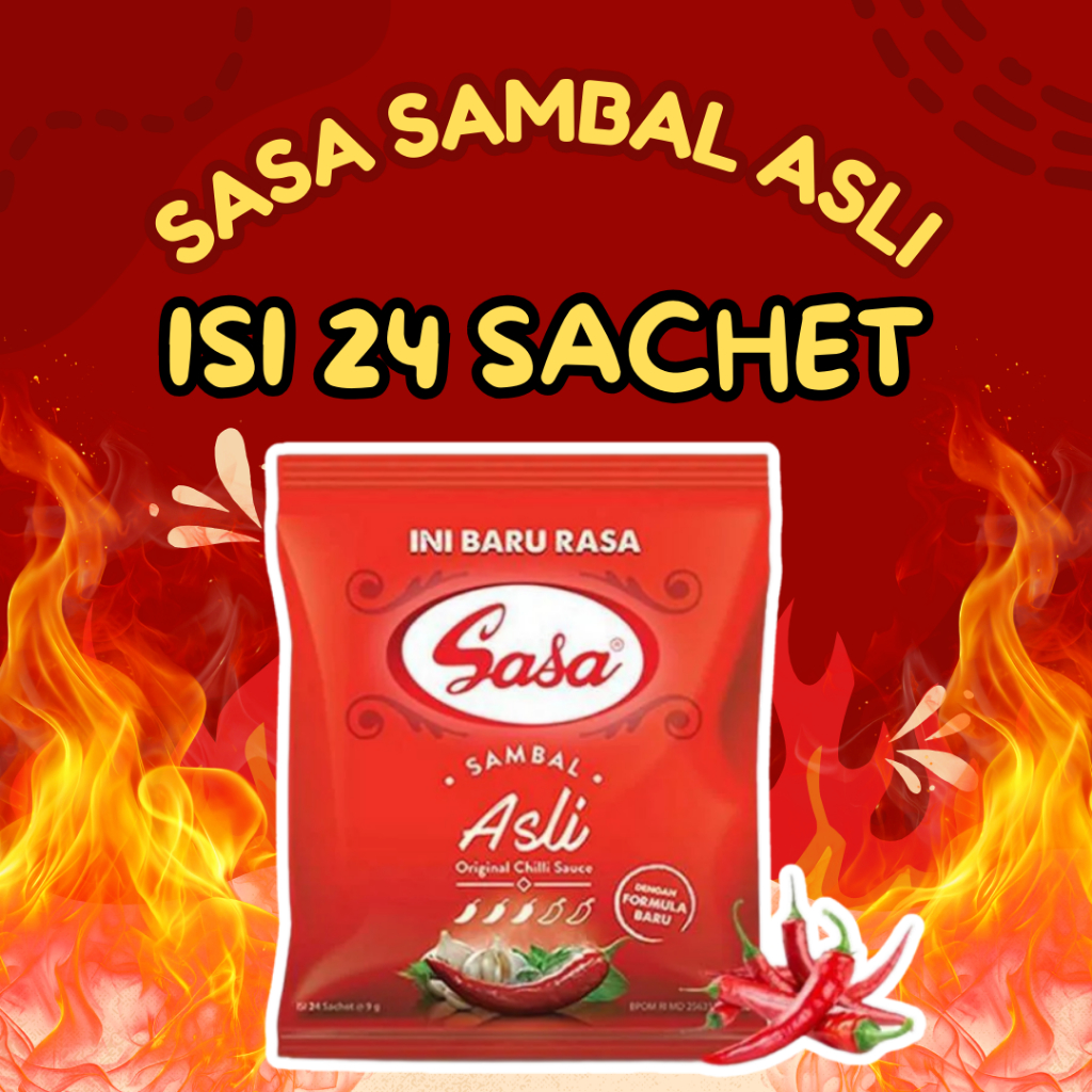 Jual SASA SAOS SAMBAL ASLI SACHET / SASA SAMBAL ASLI ISI 24 SACHET ...