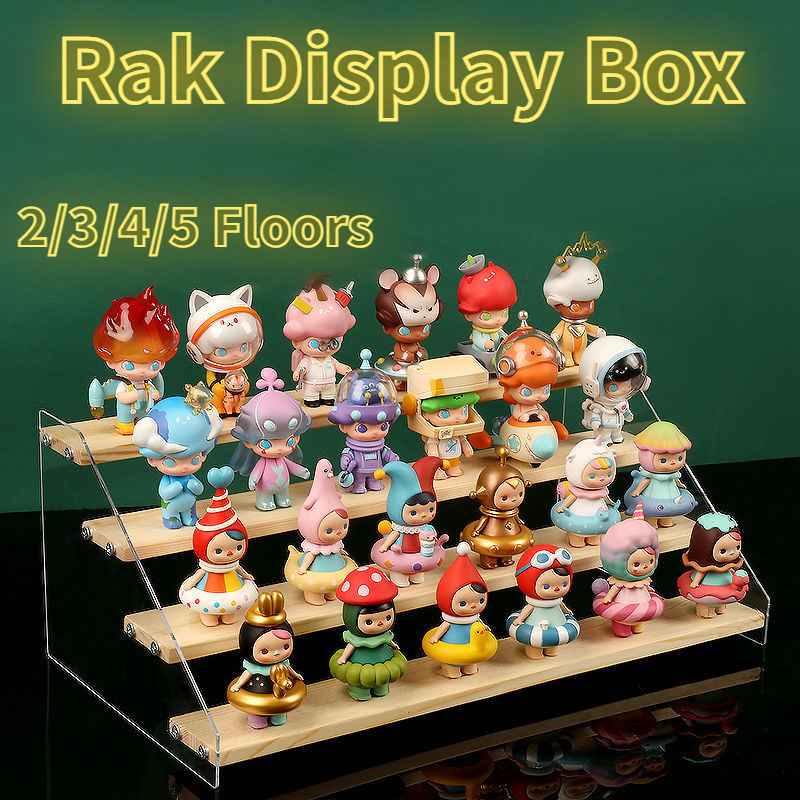Jual 3/4 Floors Showcase Organizer Wood Acrylic/Rak Display Box/Tangga ...