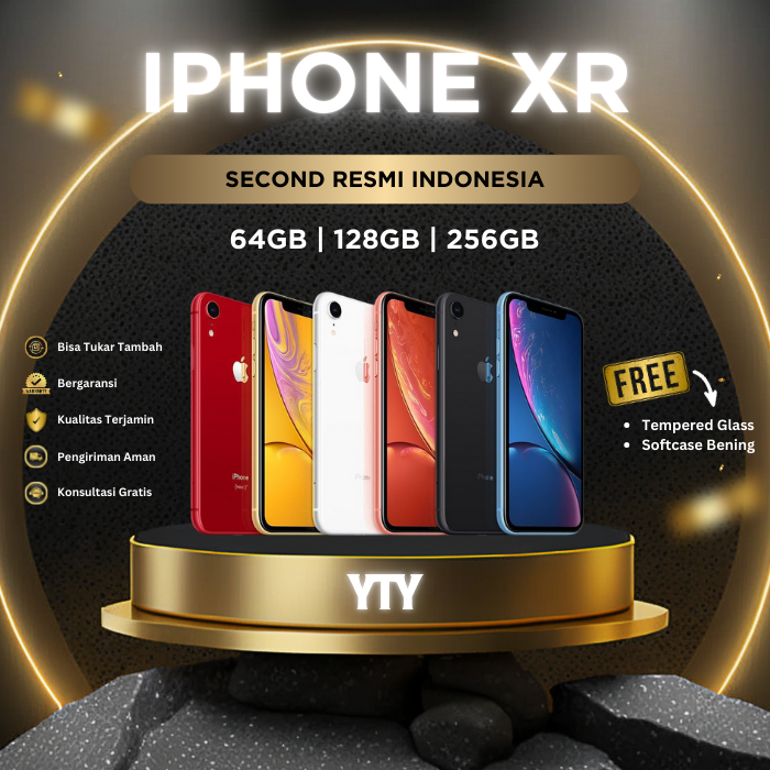 Jual Resmi | iPhone XR 64GB 128GB 256GB Second Garansi iBox Indonesia | Shopee Indonesia