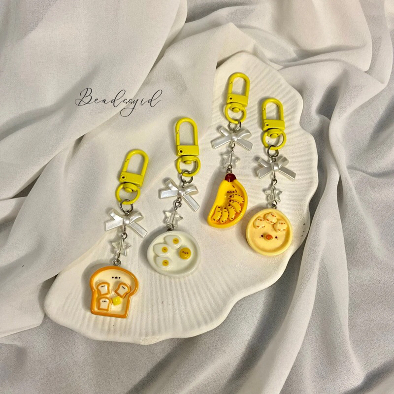Jual Keychain Resin Lucu | Gantungan kunci tema makanan | Shopee Indonesia