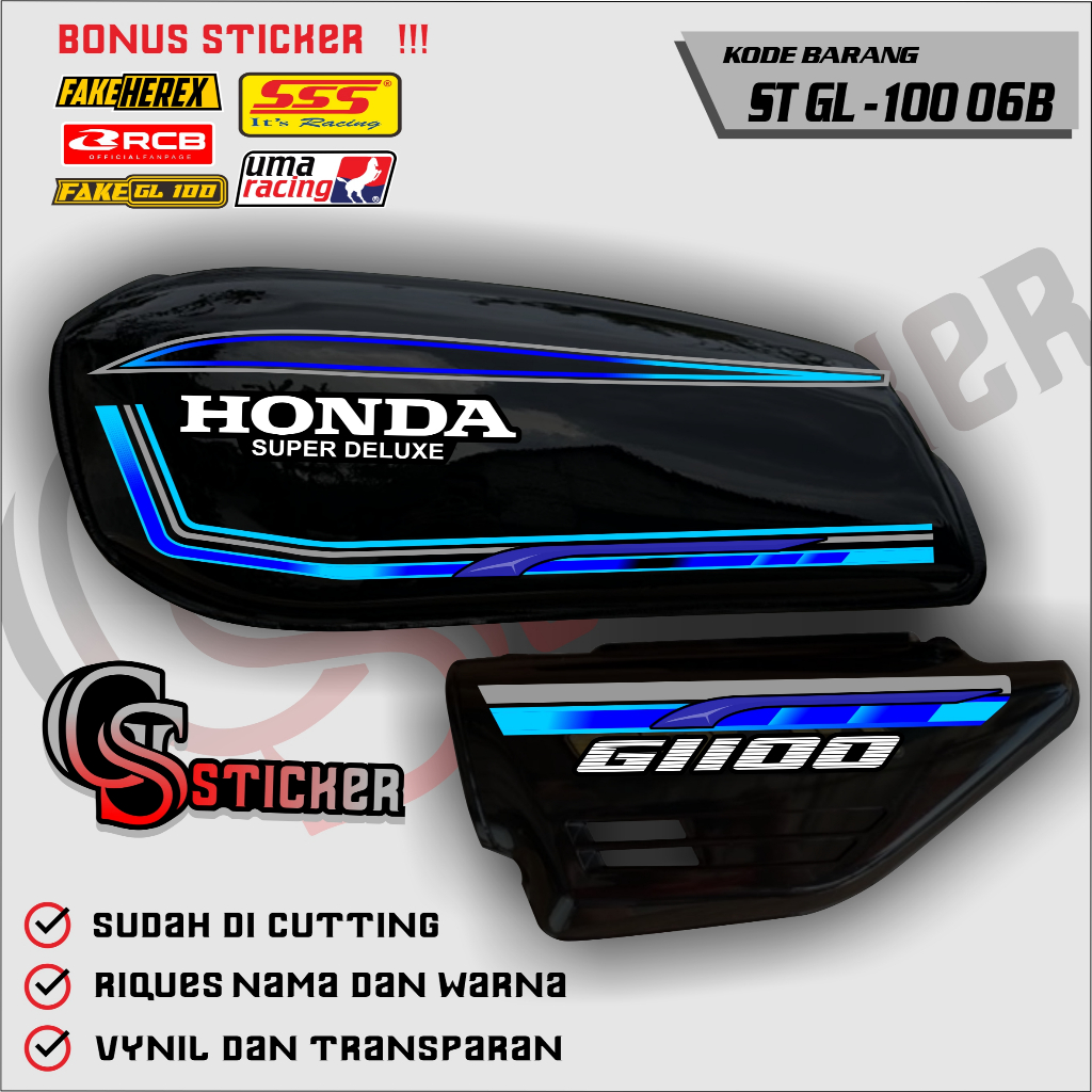 Jual Striping GL 100 Variasi Stiker GL 125 UV TRANSPARAN KODE 06B ...