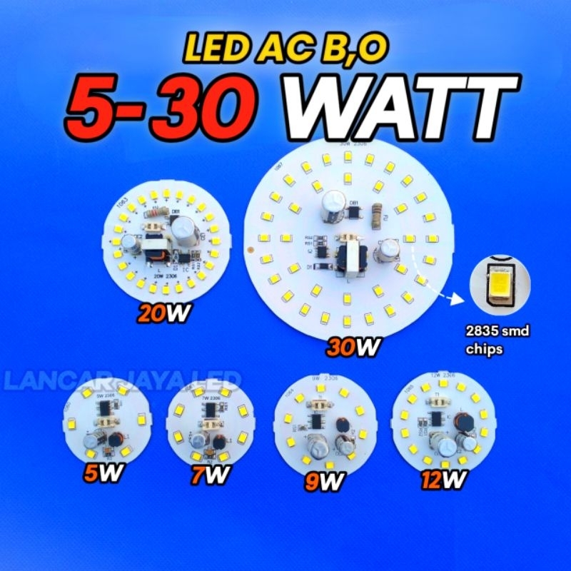 Jual LED AC (BO) 5w,7w,9w,9w(kecil)GEN,12w,20w,30wGEN ~Lancar Jaya Led ...