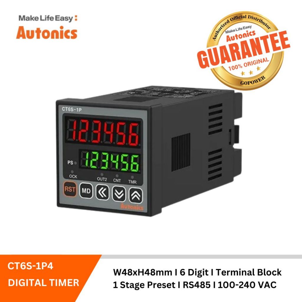 Jual COUNTER/TIMER DIGITAL AUTONICS CT6S-1P4-220VAC | Shopee Indonesia