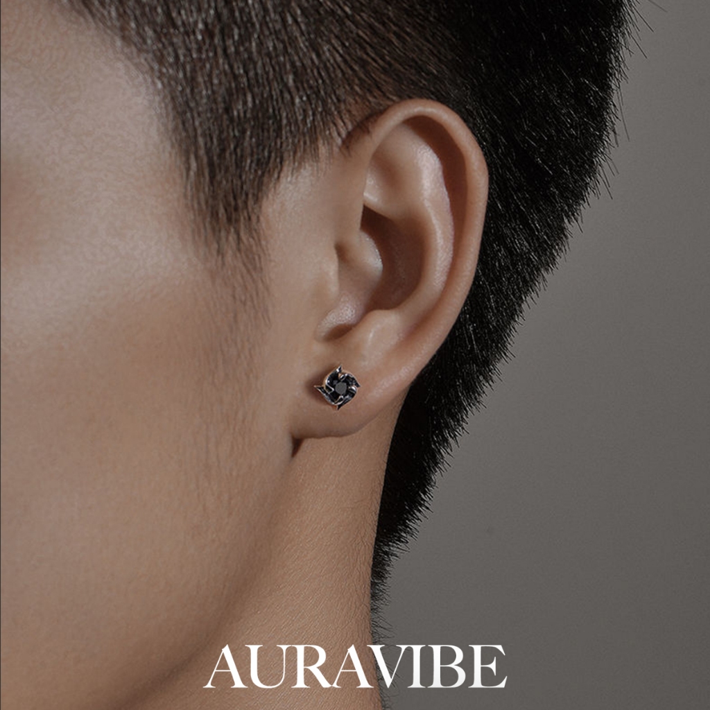 Jual AURAVIBE Anting pria Desain geometris Sederhana versi Korea ...