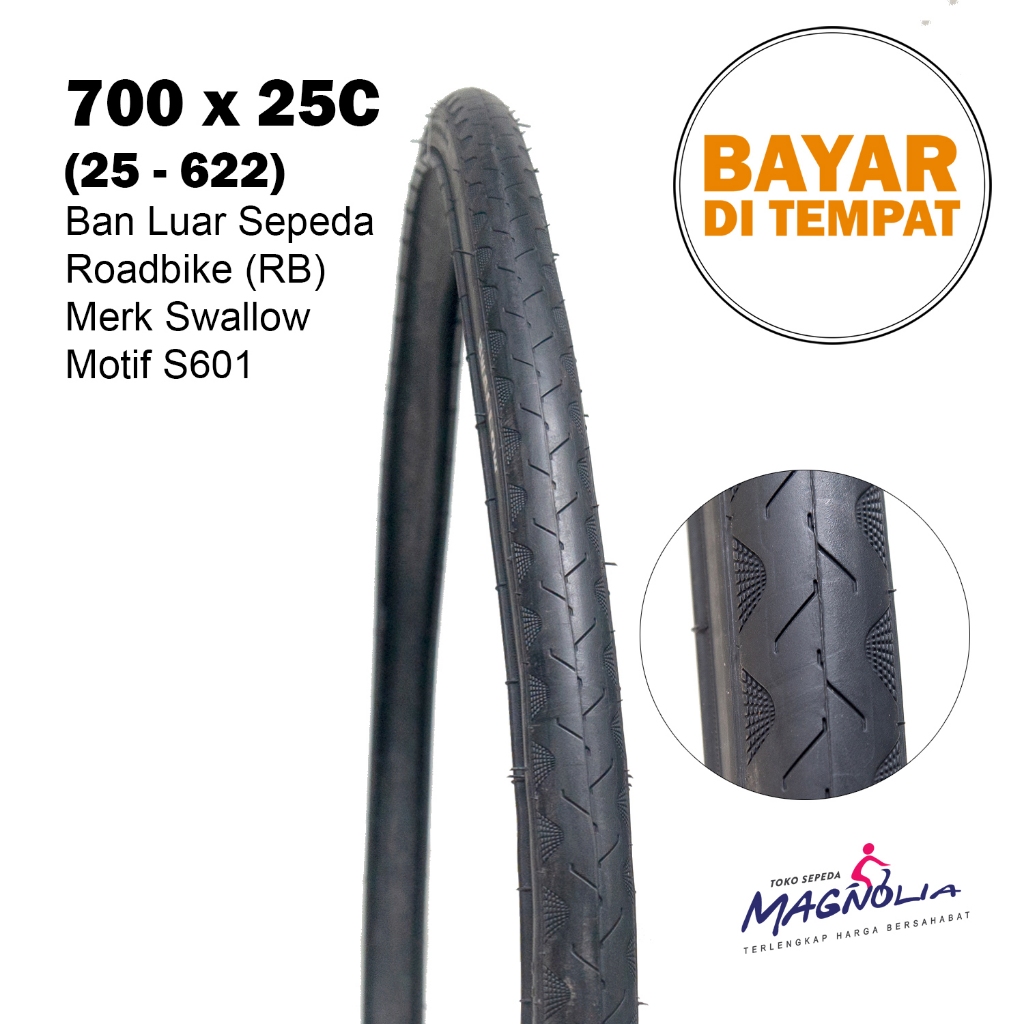 Jual Ban Luar Sepeda 700 x25C Swallow DeliTire | Shopee Indonesia