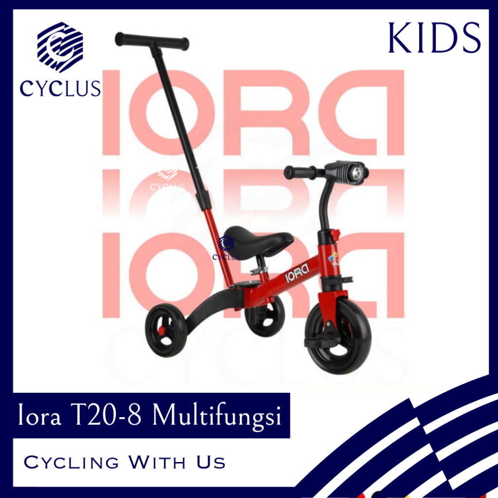 Jual Sepeda Anak Roda Tiga Sepeda Pushbike Multifungsi Iora T20-8 T 20 ...