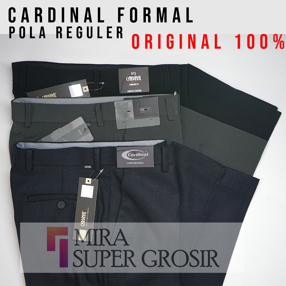 Jual Celana Formal Panjang CARDINAL Pria Pola Reguler Standar Semi ...