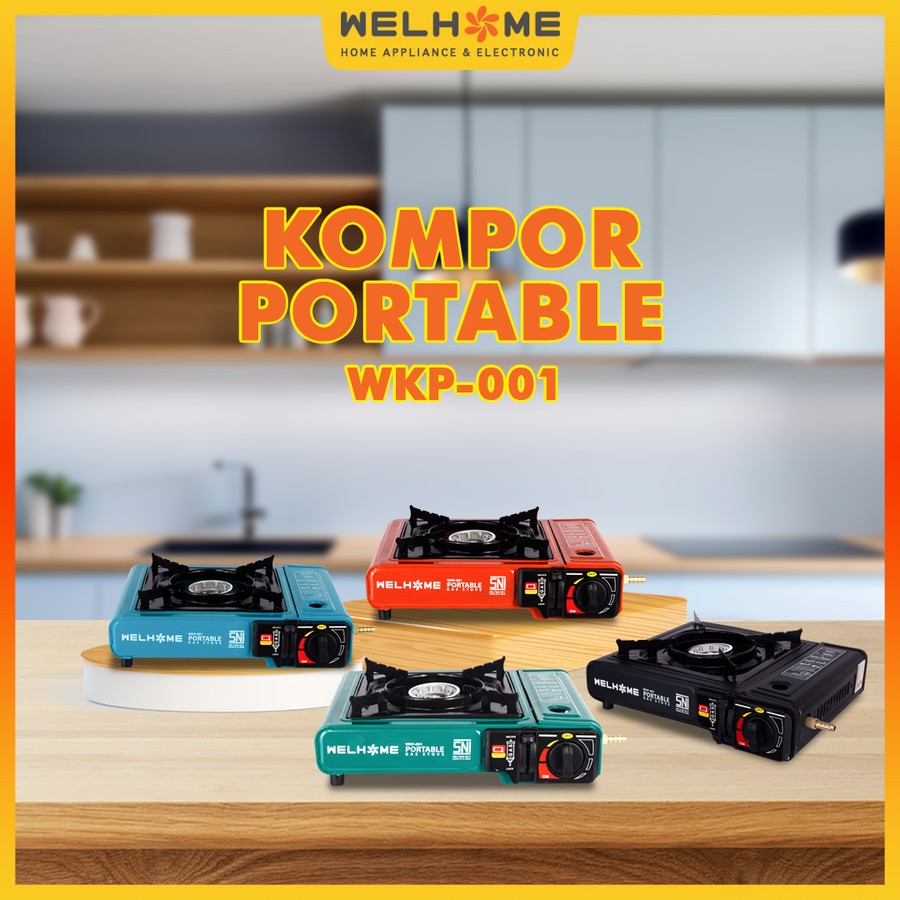 Jual Welhome WKP 001 Kompor Gas Portable 2 in 1 Bisa Gas Kaleng dan LPG ...