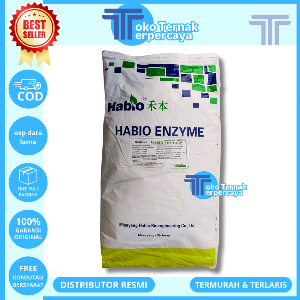 Jual HABIO MULTIENZIM 1 SAK (25KG) - Multi Enzim Enzyme Komplit Campur ...
