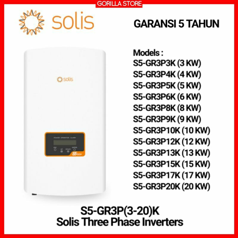 Jual Solis Three Phase Inverter S5-GR3P(3-20)K | Shopee Indonesia