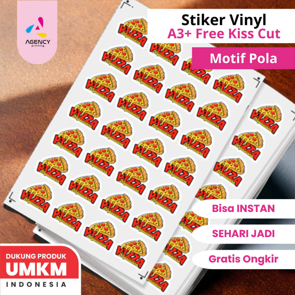 Jual Cetak Stiker Vinyl A3+ Custom Label Kemasan Makanan Minuman Logo ...