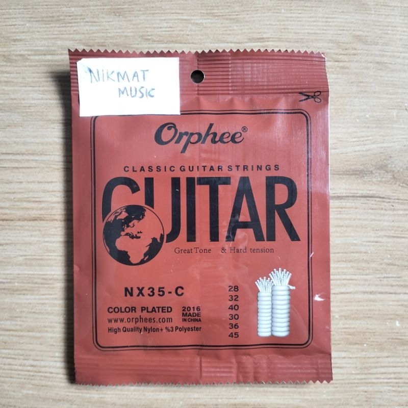 Jual senar gitar klasik nylon orphee ORIGINAL warna full black dan hard ...