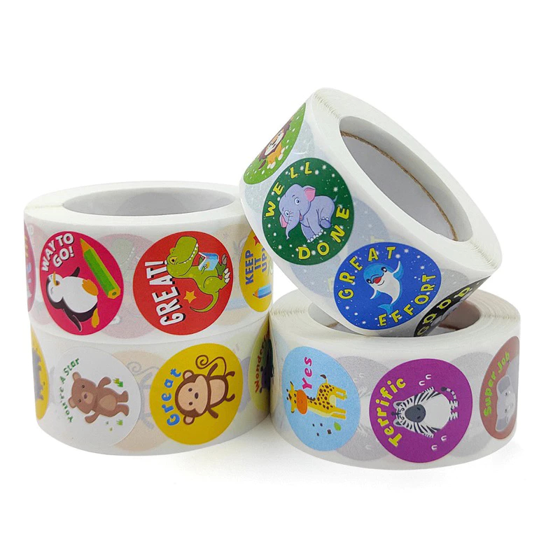 Jual Label Stiker Kartun Lucu Stiker Bulat Kartun Stiker Mainan Anak ...