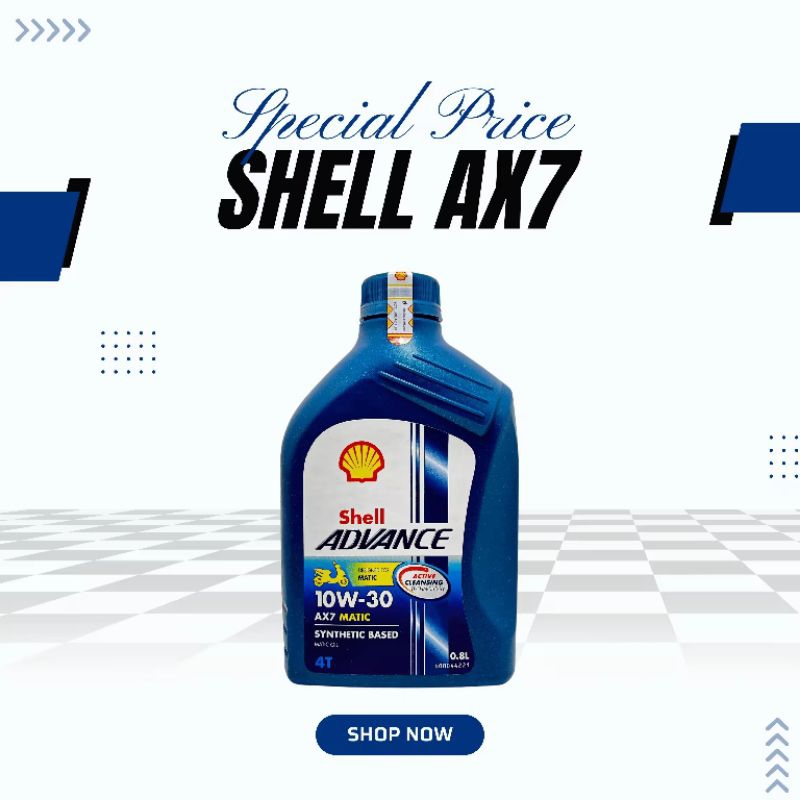 Jual Oli Shell Advance AX7 800ML 10W-30 Oli Shell Matic AX7 0.8L ...