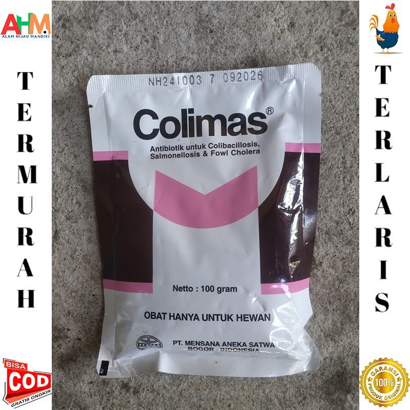 Jual COLIMAS 100 GRAM MENSANA | Obat Berak Hijau Coli Salmonella Kolera ...