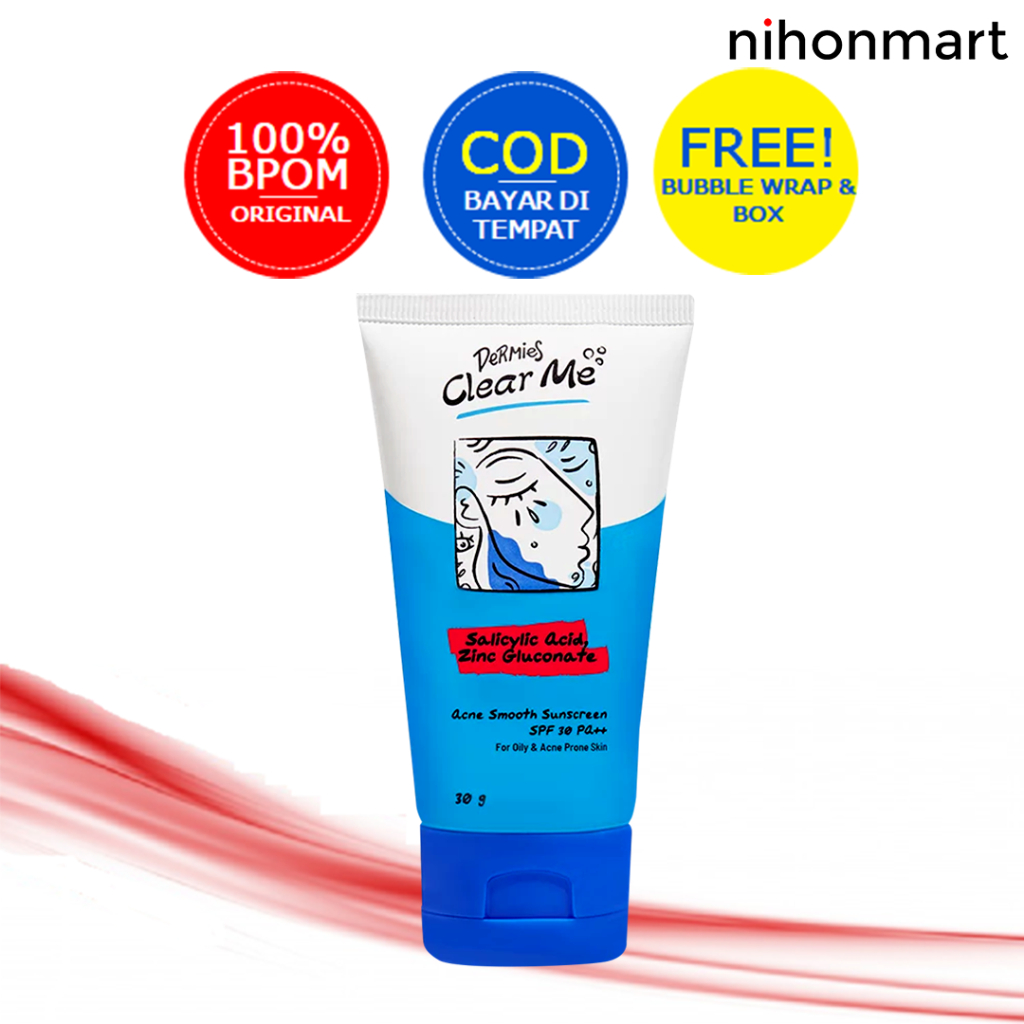 Jual Dermies Clear Me Acne Smooth Sunscreen (SPF 30) 30g | Shopee Indonesia