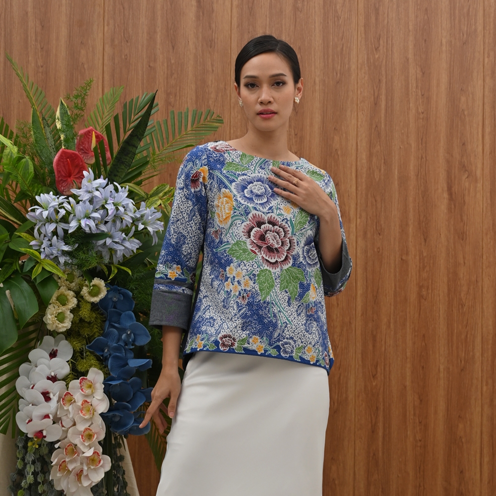 Jual NONA RARA - Rembulan Encim T3620, Baju kerja blouse batik wanita ...