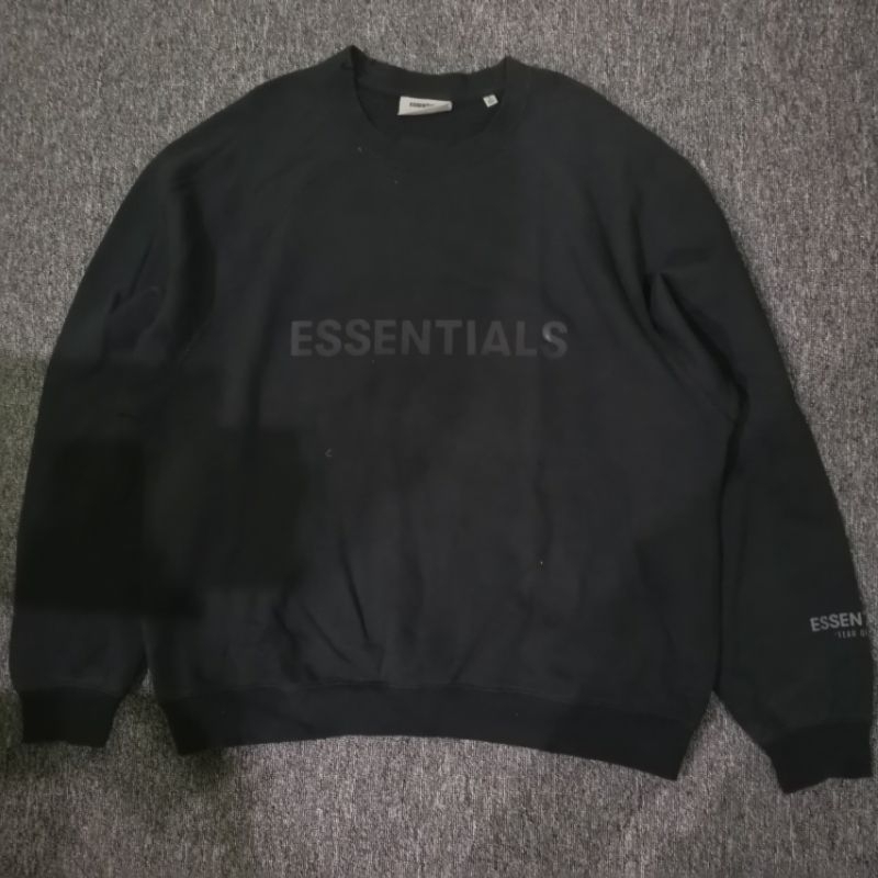 Jual Jaket Essentials - Hitam pekat (minus) | Shopee Indonesia