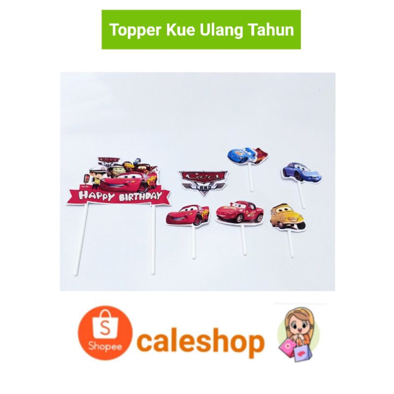 Jual Topper Kue Ulang Tahun Anak Cars | Shopee Indonesia