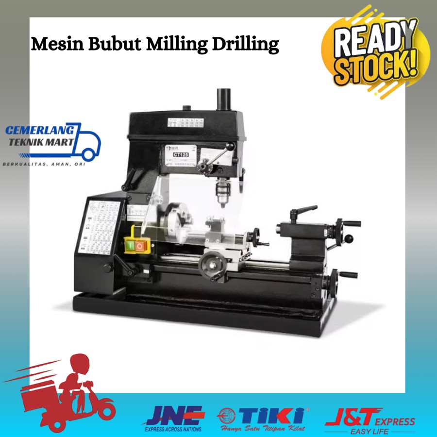 Jual Mesin Bubut Milling Drilling Mini Bor Machine Lathe Multifunction ...