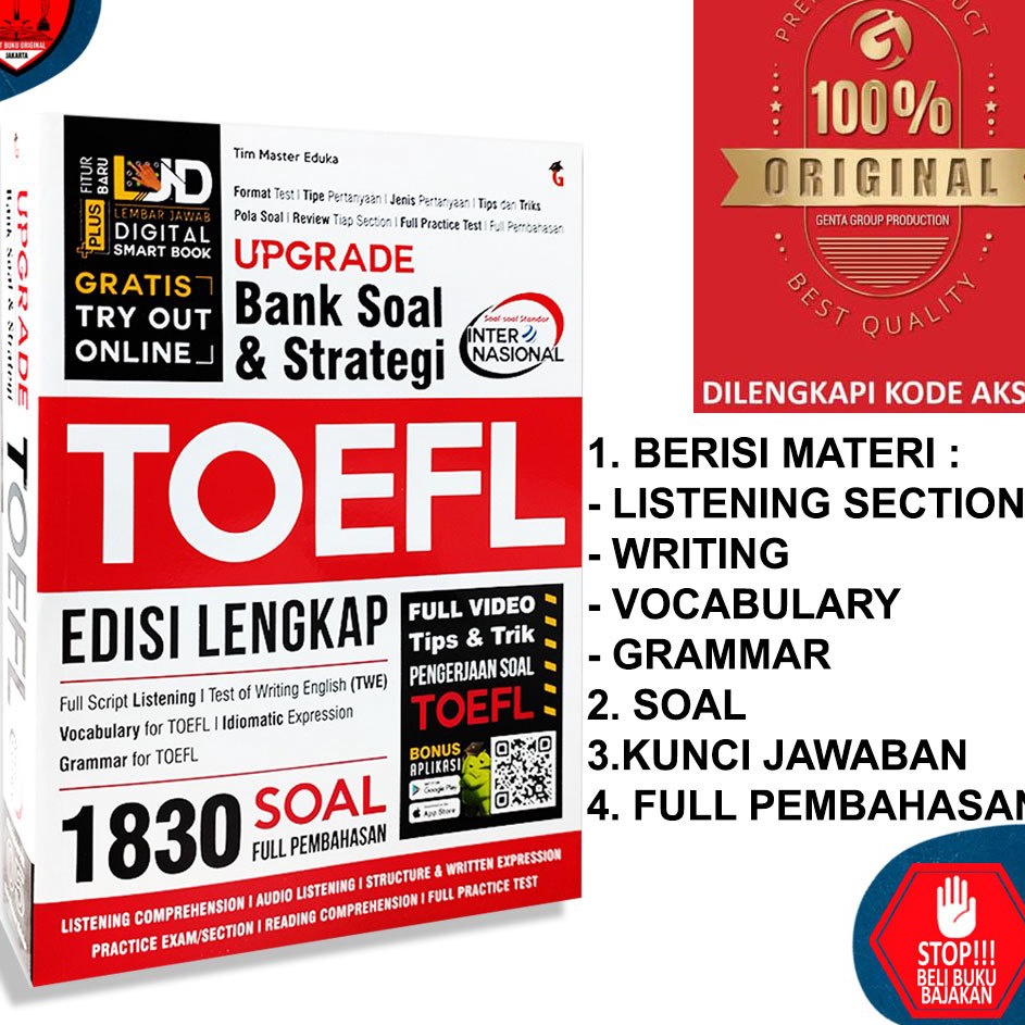 Jual se Harga Promo BUKU UPGRADE BANK SOAL STRATEGI TOEFL TES TOEFL ...