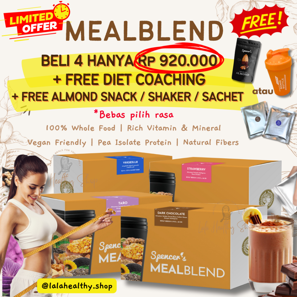 Jual [PROMO MURMER] 4 BOX Spencer's Mealblend + FREE 1 Bulan Diet ...
