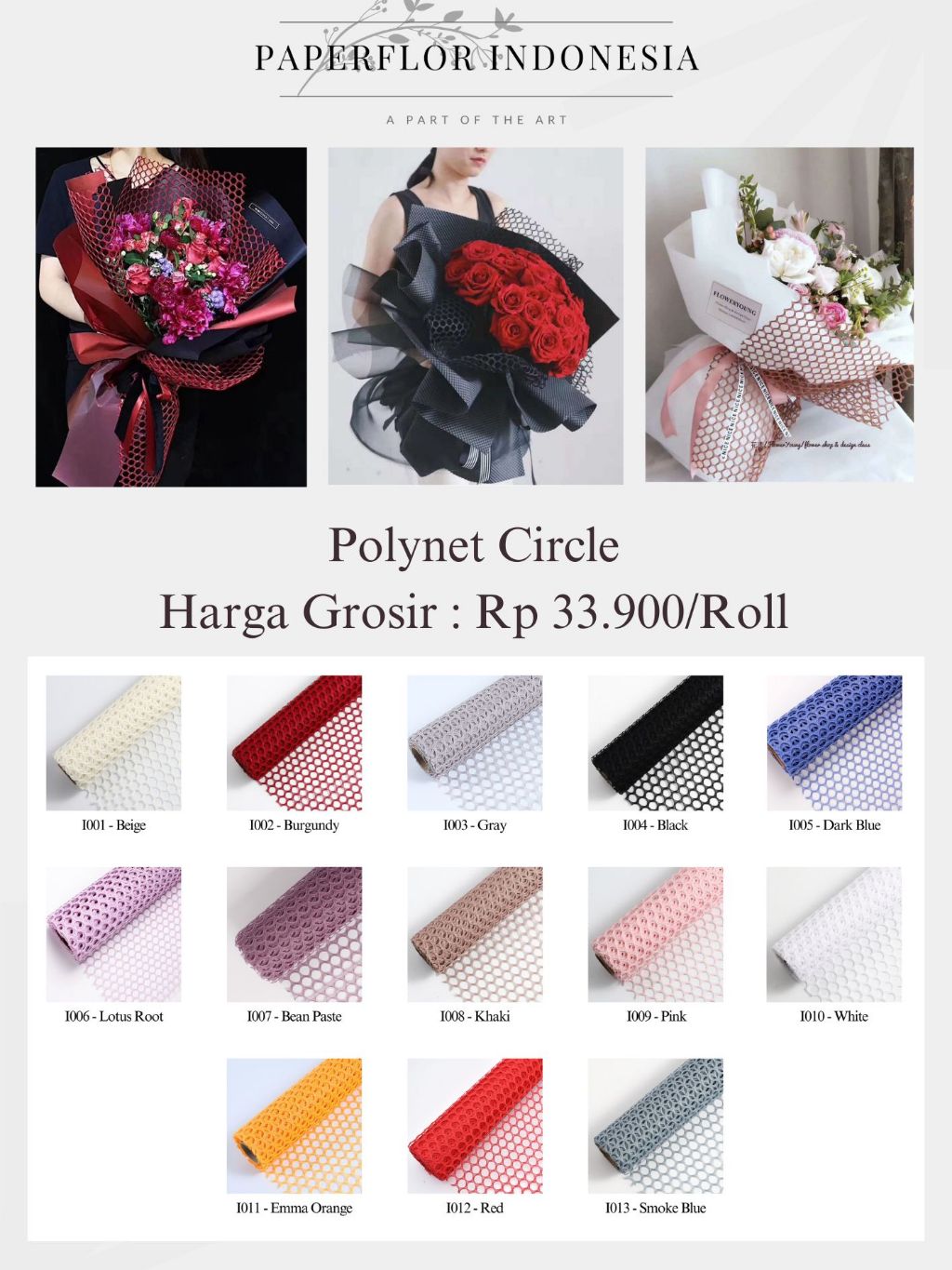 Jual (1 ROLL) POLYNET CIRCLE JARING KOREAN MESH WRAPPING BULAT ...