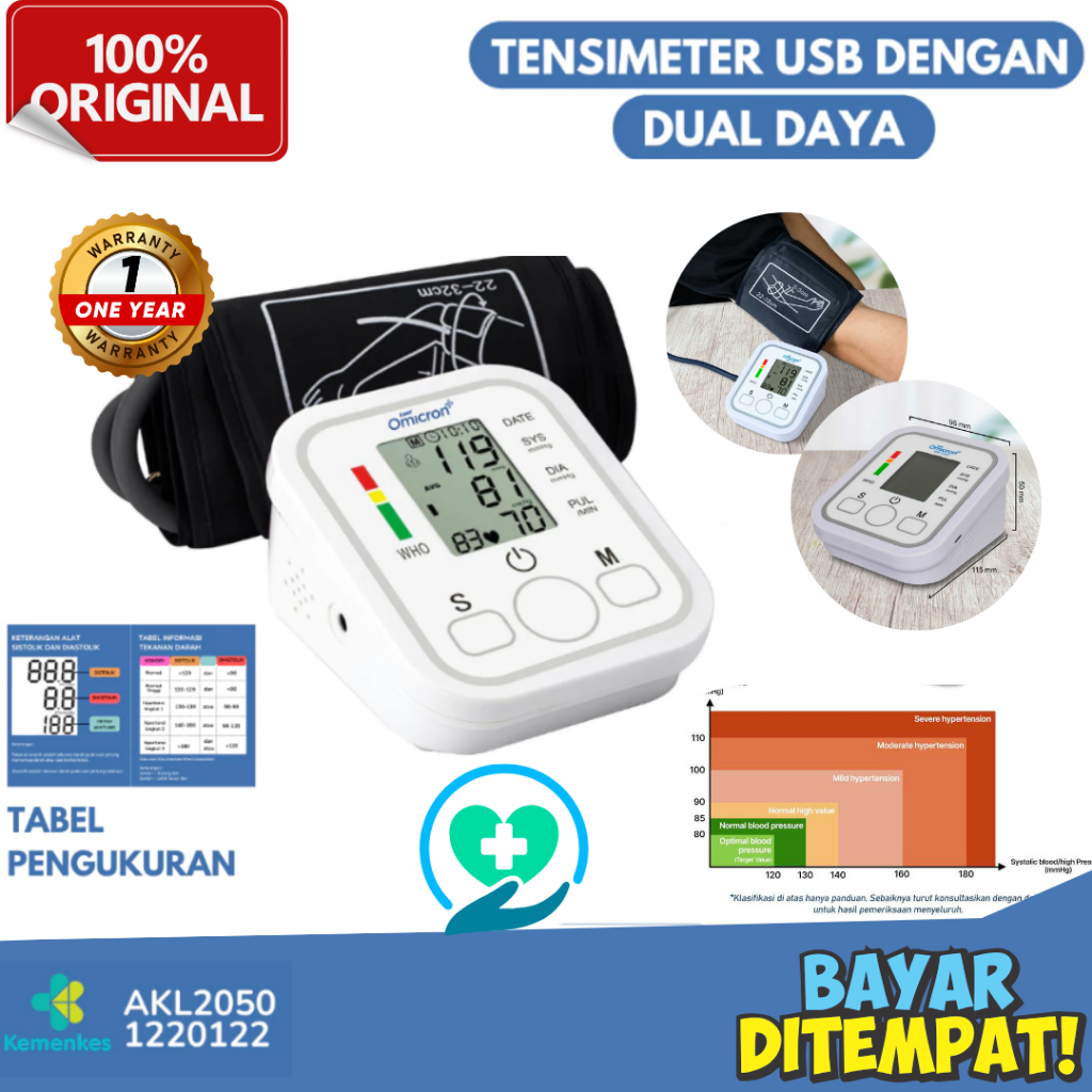Jual Alat Pengukur Tekanan Alat TensiMeter Alat Tensi Darah Digital ...
