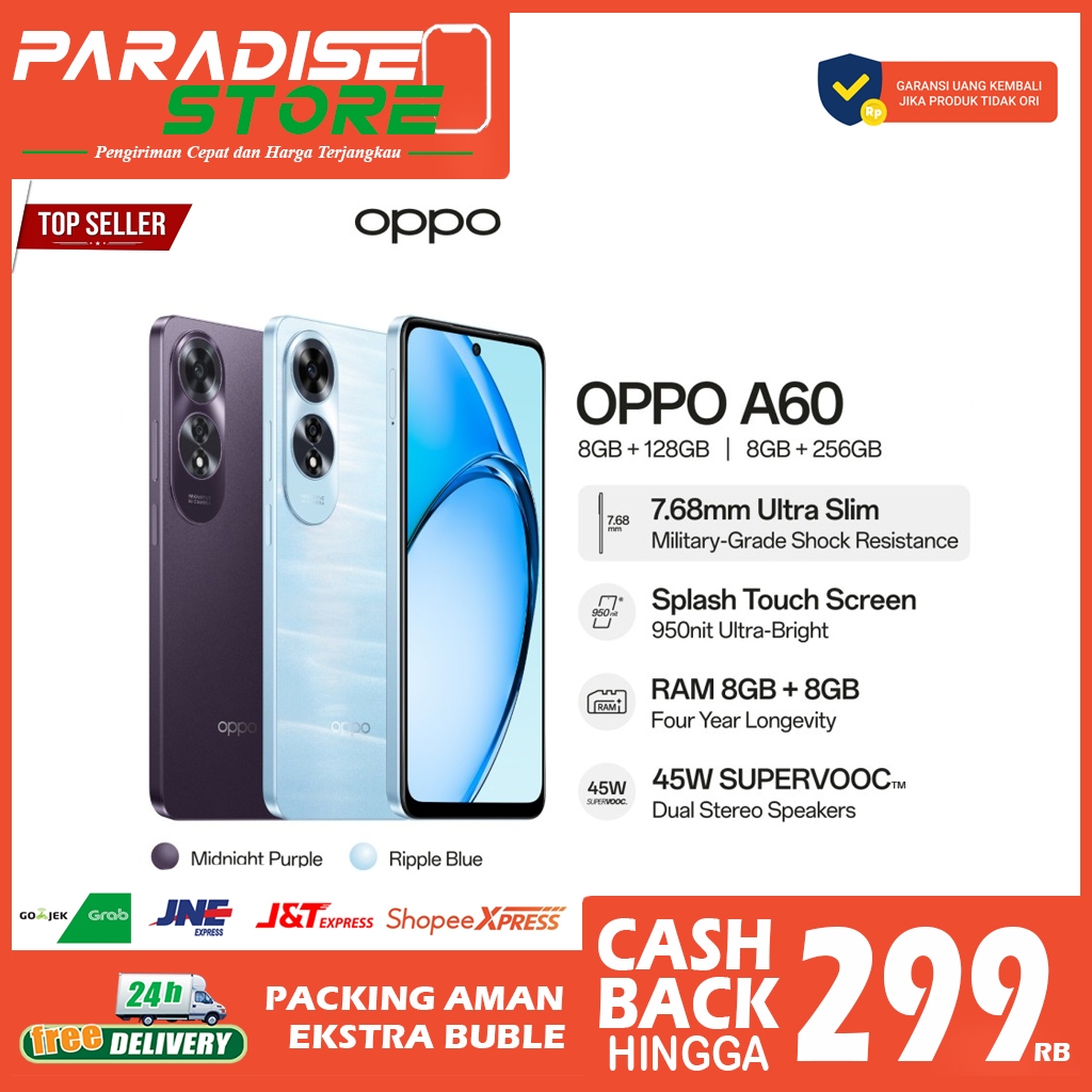 Jual Oppo A60 8/128 Garansi Resmi Indonesia New Segel | Shopee Indonesia