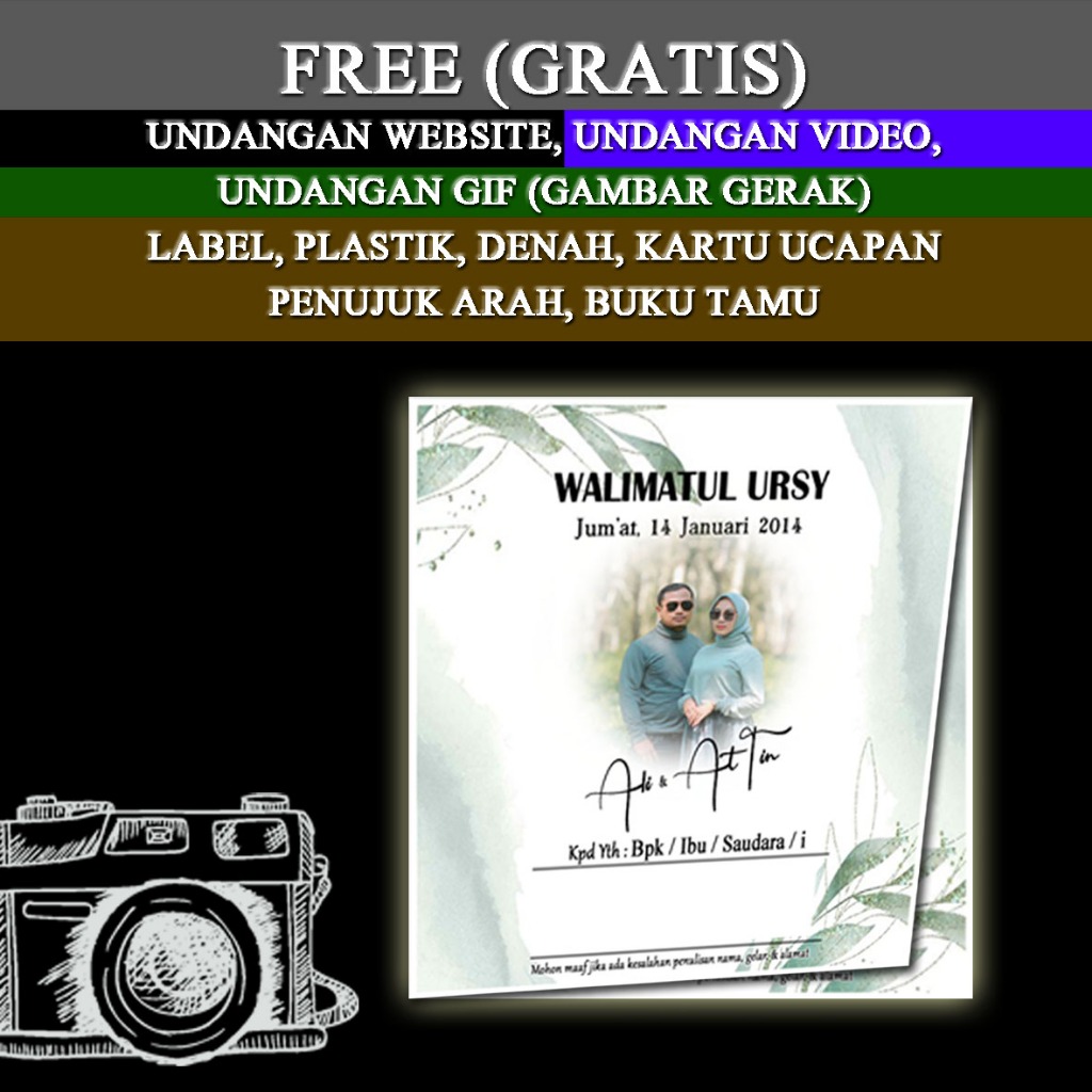 Jual COD Termurah Undangan Pernikahan UNAAP18 - Undangan Nikah ...