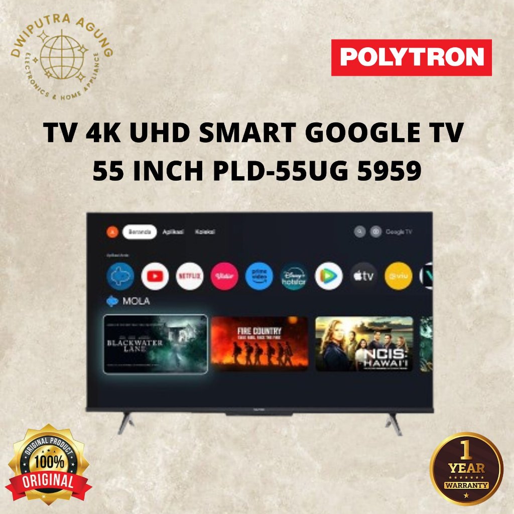 Jual TV POLYTRON 55 INCH DAN 65 INCH 4K UHD Smart GOOOGLEE TV PLD ...