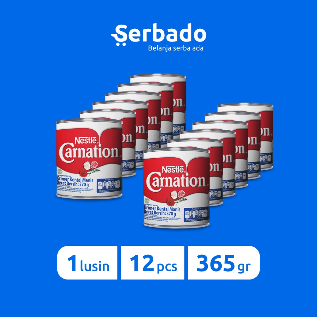 Jual Carnation Susu Kental Manis Kemasan Kaleng 365gr 1 Lusin (isi 12 ...