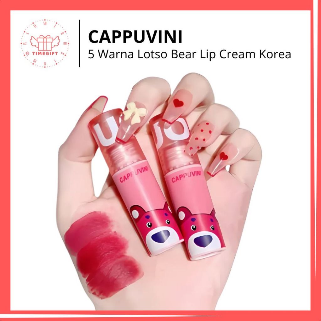 Jual Cappuvini Lip Cream Lotso Bear Warna Matte Lip Mud Lipgloss Cappuvini Korea Lipstik SB004 ...