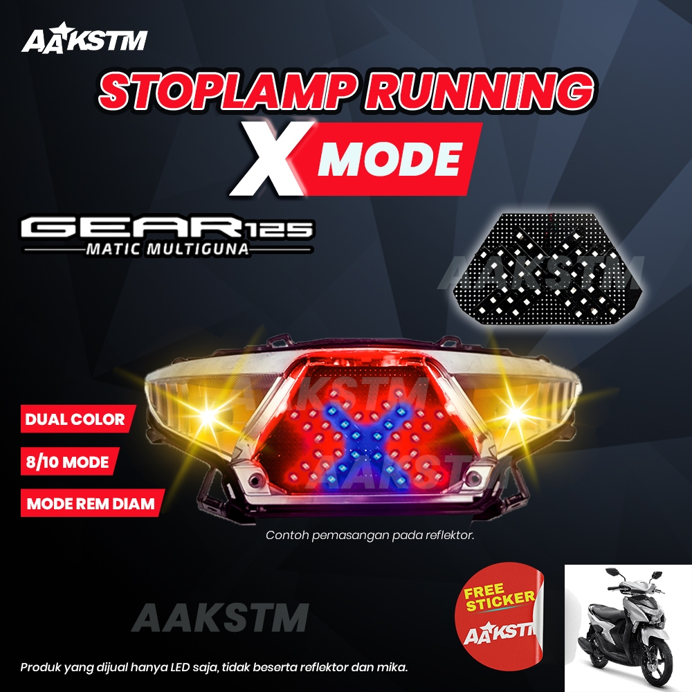 Jual Lampu Rem LED Gear 125 X Mode LED 8 10 Mode Running Lampu Belakang ...